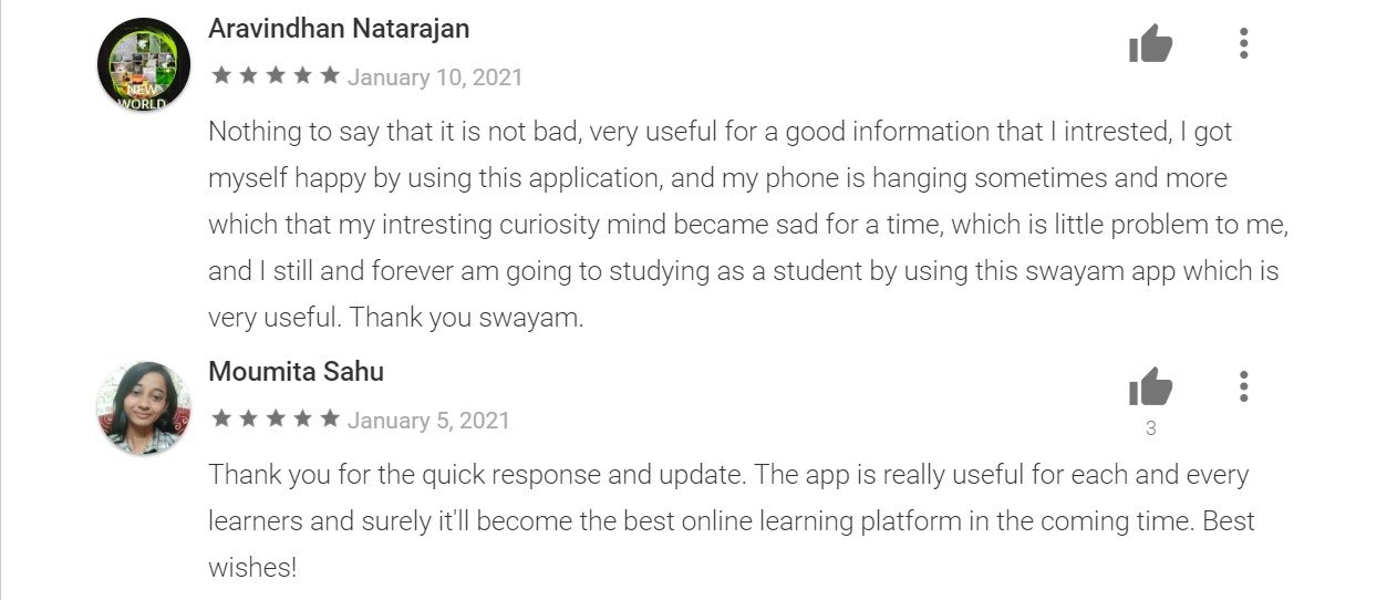 Swayam App Review — Appedus App Review