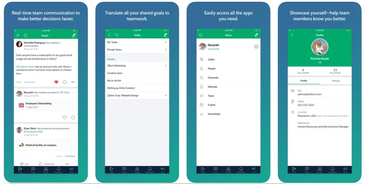 Zoho Connect App Review: Best app for team collaboration — Appedus App ...